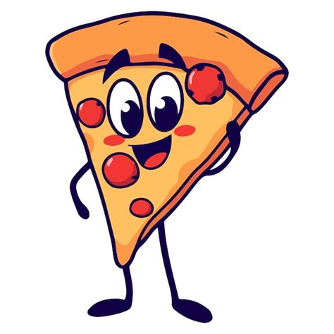 Premium Vector Cartoon Pepperoni Pizza Slice With Happy Face