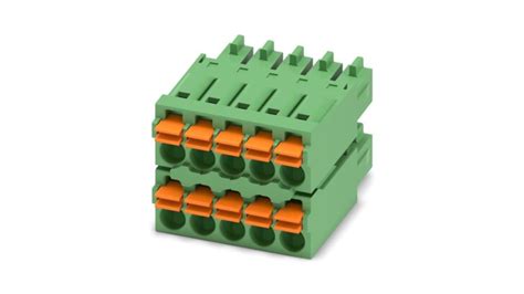 1738830 Phoenix Contact 3 5mm Pitch 10 Way Pluggable Terminal Block Plug Push In Push In