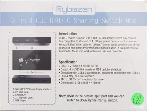 Review Teardown Rybozen In Out USB Sharing Switch Box Gough S Tech Zone