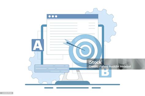 Ab 테스팅 개념 사용자 피드백 버그 수정 비교 프로세스 모바일 및 데스크톱 앱 개발 Ab 테스팅 개념 별도의 와이어 프레임 응용 프로그램 비교 A B 플랫 벡터 그림 가상