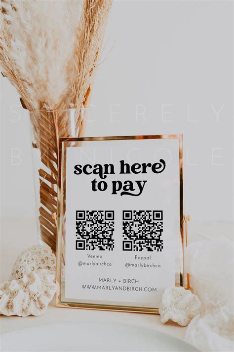 QR Code Editable Template Printable QR Code Sign Template QR Code Sign Scan To Pay Sign