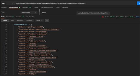 Add Openshift Registry Example Forticwp 222a Fortinet Document