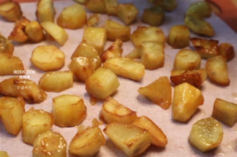 고구마 맛탕 쉽게 만드는 법 황금레시피 손에 묻지 않는 고구마 빠스 시럽 만들기