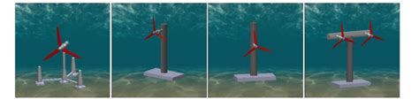 Examples Of Horizontal Axis Tidal Turbine A Piled Jacket B Gravity