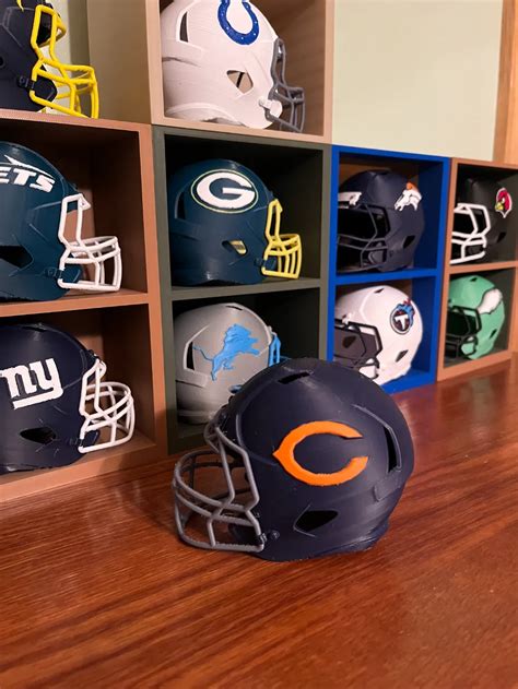 Chicago Bears Football Helmet Free 3d Print Model Makerworld