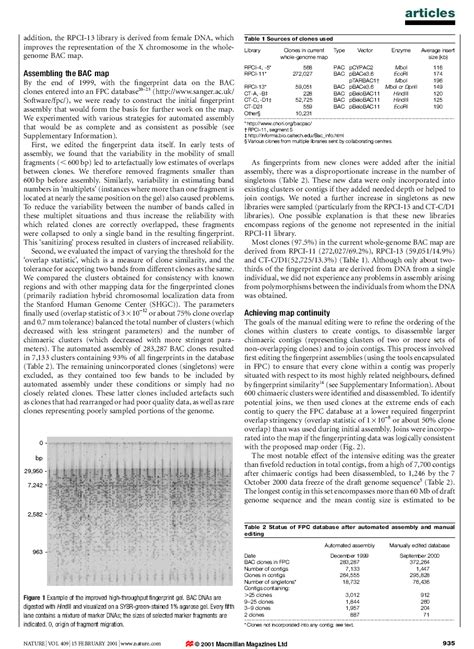 Physical Map Of Genome Article BIOLOGY JUNCTION