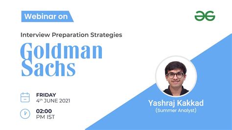 Webinar Interview Preparation Strategies Goldman Sachs Youtube