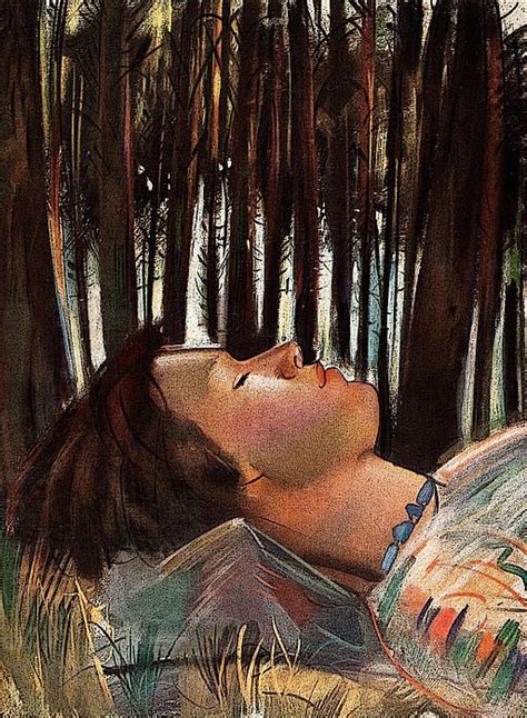 Sleeping Forest Digital Art Vintage Poster Art Cover Art Art