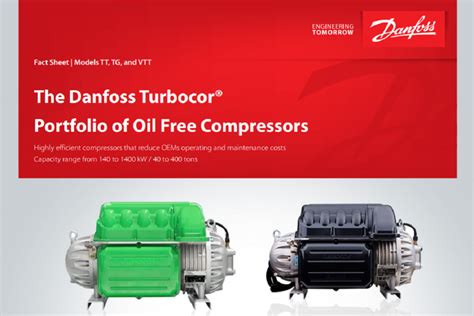 Danfoss Turbocor® Tg Series Oil Free Compressors Using Hf0 1234ze Refrigerant Danfoss