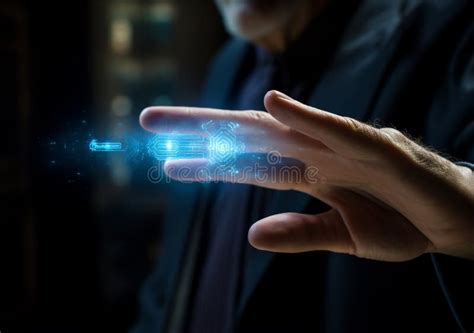 Science Security Screen Digital Virtual Interface Tech Hand Modern Innovation Business