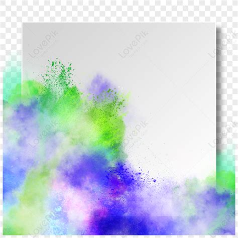 Holi 흰색 그라데이션 폭발 분말 페인트 테두리 일러스트도료가루 Png 일러스트 무료 다운로드 Lovepik
