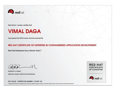 Vimal Daga On Linkedin Achieved One More Milestone Become Rhca Level 9 Cleared In 1st