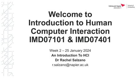 Introduction To Human Computer Interaction Presentation