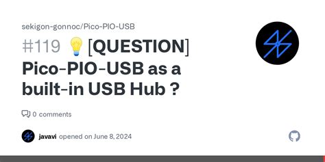 💡 Question Pico Pio Usb As A Built In Usb Hub · Issue 119 · Sekigon