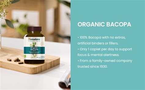 Buy Himalaya Organic Bacopa Brahmi 60 Caplets For Mental Alertness