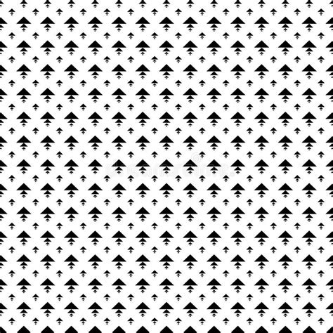 Abstract Black Seamless Triangles Repeated Pattern Design On White Background Illustration Stock