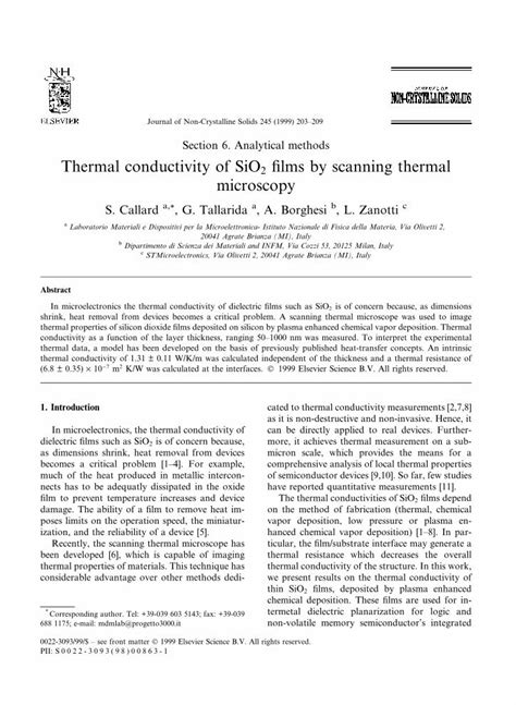Pdf Thermal Conductivity Of Sio2 Films By Scanning Thermal Microscopy Dokumen Tips