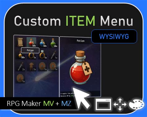 RPG Maker WYSIWYG UI Editor Item Menu By Aerosys