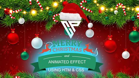 How To Make Mery Christmas Animated Effect Using Html And Css Youtube
