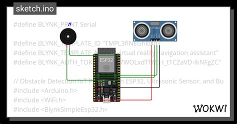 Virtual Navigation Assistant 1 Wokwi ESP32 STM32 Arduino Simulator