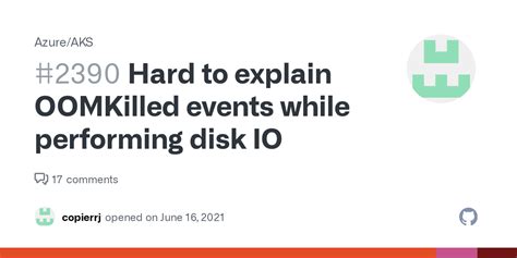 Hard To Explain Oomkilled Events While Performing Disk Io · Issue 2390 · Azureaks · Github