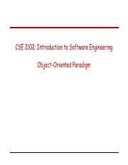 OOP 1 Pdf CSE 2102 Introduction To Software Engineering Object