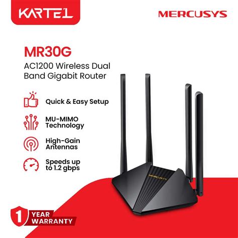 Mercusys Mr G Ac Wireless Dual Band Gigabit Router Shopee Philippines
