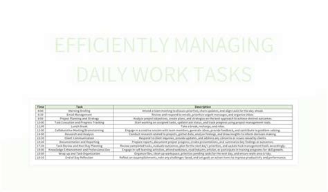 Optimizing Your Daily Task Management For Maximum Efficiency Excel