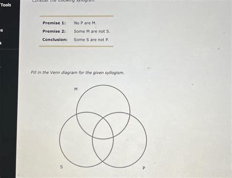 Fill In The Venn Diagram For The Given Syllogism