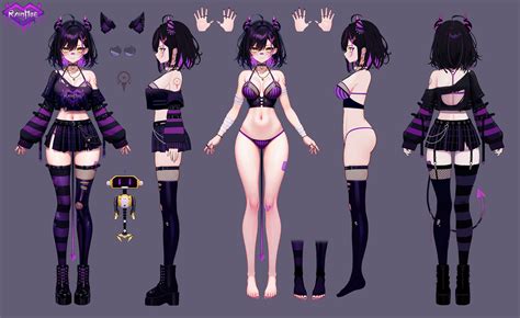 Vtuber Model Reference Sheet