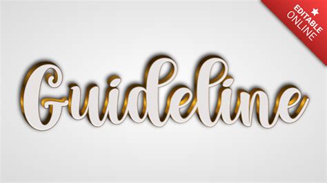 Guideline Text Effect Generator