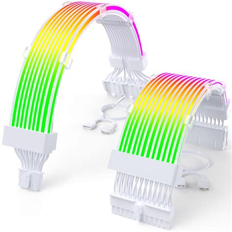 Sirlyr Rgb 12vhpwr Cable Set Argb Psu Cable Extension Of Soft Led Strip Include 24pin