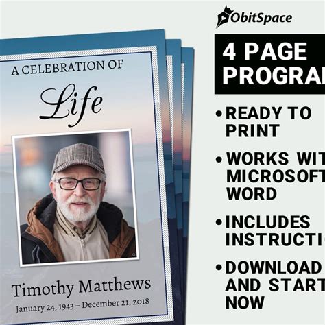 Infant Funeral Program Etsy