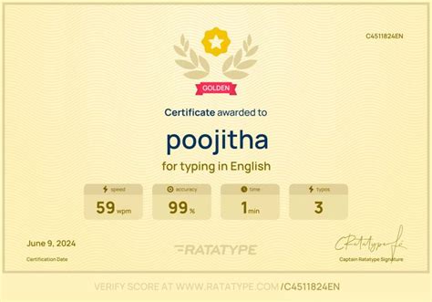 Jinka Poojitha On Linkedin Typingskills Ratatype Certification Professionaldevelopment