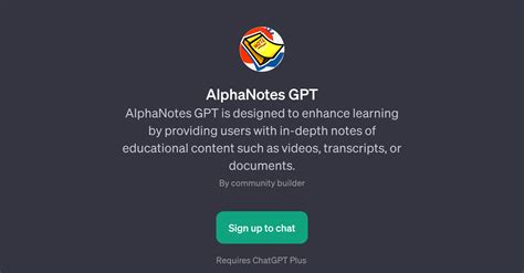 Alphanotes Gpt Educational Summaries Taaft