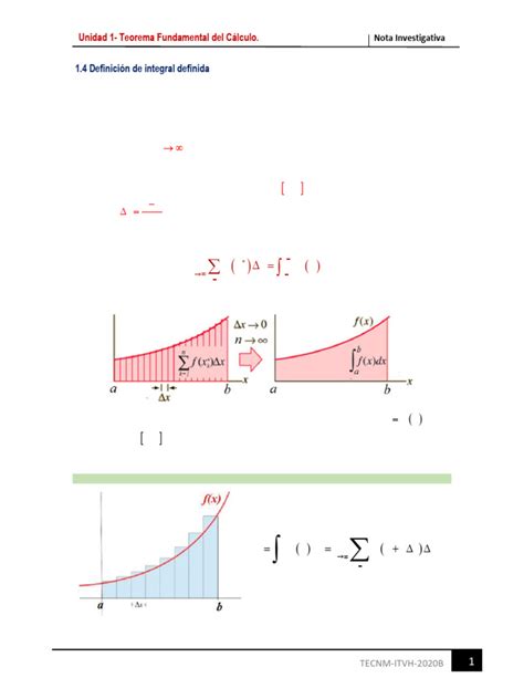 14 Definicion De Integral Definida Pdf