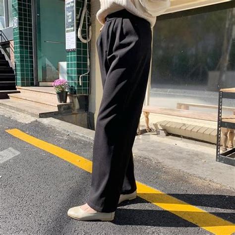 슬랙스 밴딩 와이드 기모 기모와이드