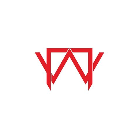 Letter Wn Simple Linked Overlap Design Symbol Vector 17435781 Vector Art At Vecteezy