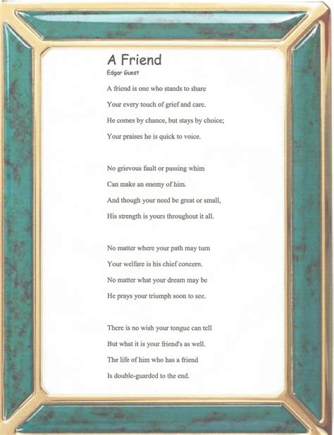 A Friend By Edgar A Guest