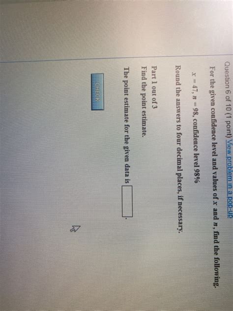 Solved Question 6 Of 10 1 Point View Problem In A Pop Up Chegg