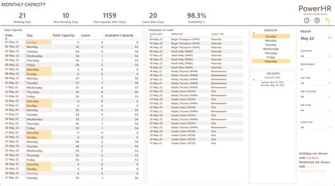 Leave Dashboard Power Bi Template Reports Indzara Support