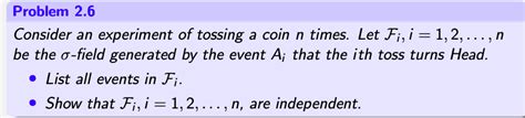 Solved Problem Consider An Experiment Of Tossing A Coin Chegg