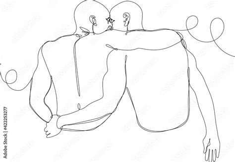 Vecteur Stock Continuous Line Illustration Of Babe African American