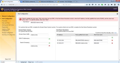 Nbu Appliance 2 6 1 2 Cant Pass The Host Configuration Vox