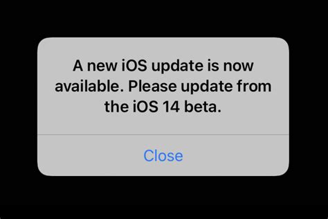 ios 14 beta update error message how to get rid of it in ios 14 plus