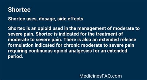 Shortec Uses Dosage Side Effects Food Interaction And Faq
