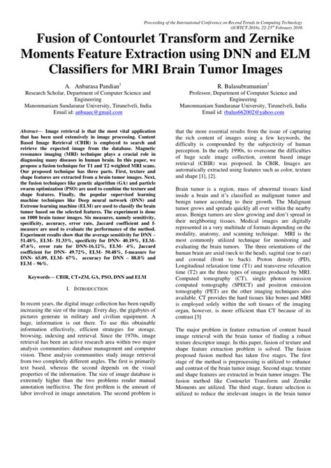 Pdf Fusion Of Contourlet Transform And Zernike Moments Feature