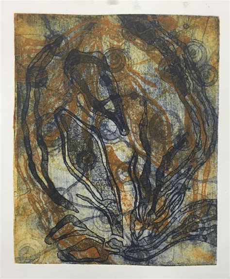 8x10 Copper Etch Print Untitled Ui D Horn Copper Etch Print Line