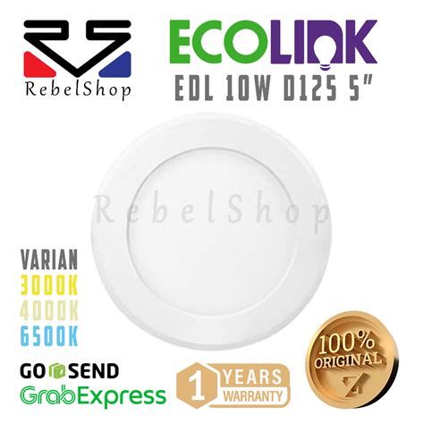 Jual Lampu Ecolink Led Downlight Edl190b 10 Watt Bulat 10w 10 Watt