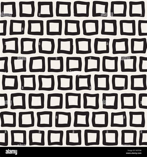 Vector Seamless Black And White Hand Drawn Rectangles Pattern Stock Vector Image And Art Alamy